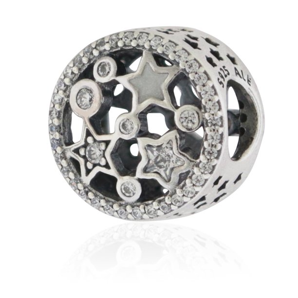 Authentic Illuminating Stars Charm, Silver Enamel & Clear CZ 796373CZ ...