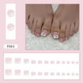 Rynn&Rae F063 Press on Nail Fake French Toenail White Toe Nail Tip ...