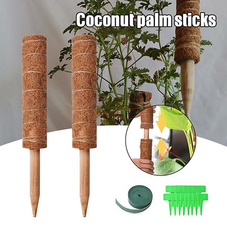 40cm Plant Climbing Moss Rods Coir Totem Pole With 15 Plant Tag And 2 ...