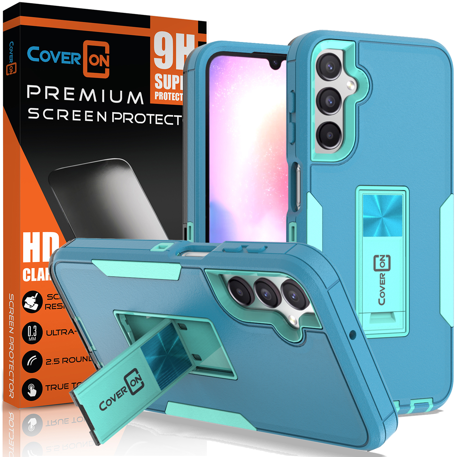 CoverON For Samsung Galaxy A24 Phone Case and Screen Protector Tempered ...