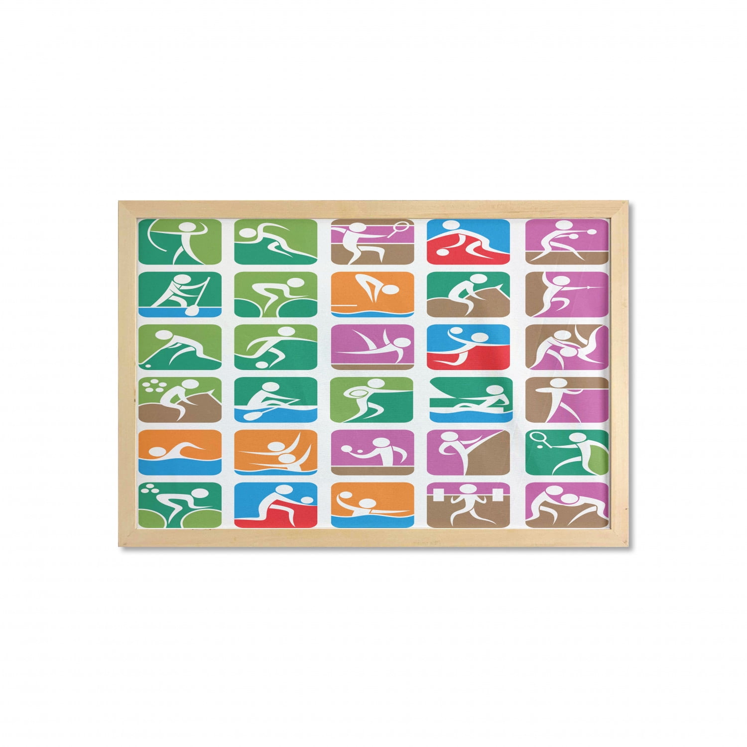 Olympics Wall Art with Frame, Pictograms of the Summer Sports Sailing ...