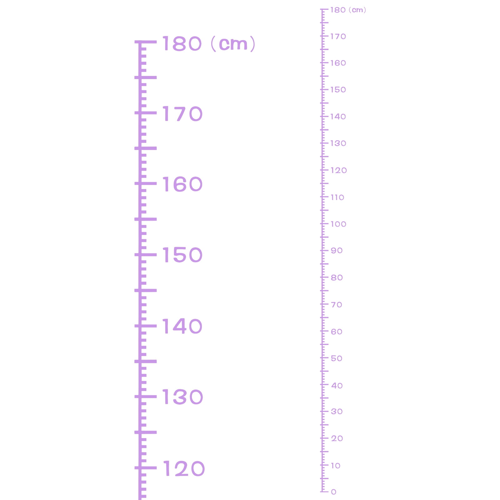 Height Chart Ruler 180cm Metric System PVC with Transfer Film, Purple ...
