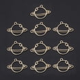 10Pcs Planet Bezel Hollow Metal Gold Charms Pendant UV Resin Crafts ...