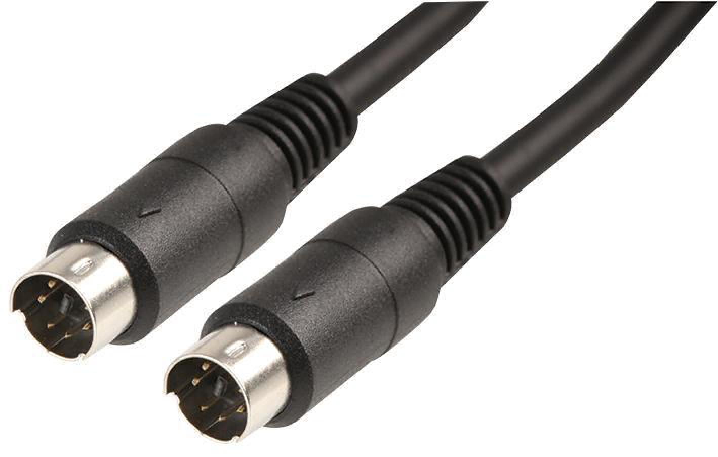 PRO SIGNAL - 6 Pin Mini-DIN (PS/2) Plug to Plug Lead, 1.5m Black ...