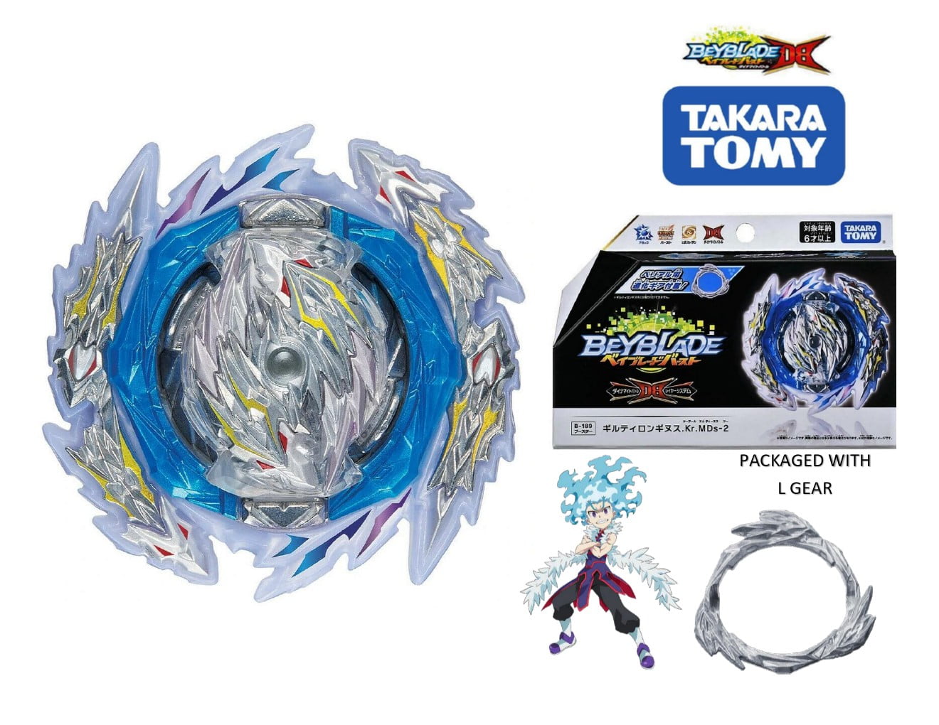 Takara Tomy Japan Beyblade Burst B-189 Booster Guilty Longinus Kr Metal ...
