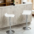 Adjustable Stools with White Seat and Air Lift Design Set of 2 for ...
