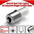 4pcs 12V 1156 BA15S Red 1003 1141 7506 LED Bulbs Brilliant Red,DC ...