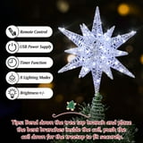 Roylvan USB Powered 60 LED Christmas Tree Topper Star with Remote ...