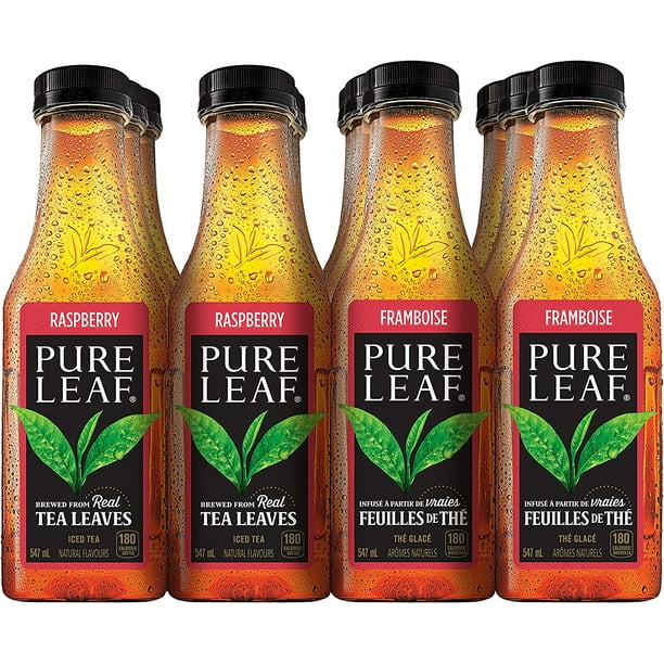 Pure Leaf Raspberry Iced Tea, 547 mL Bottles, 12 Pack - Walmart.ca