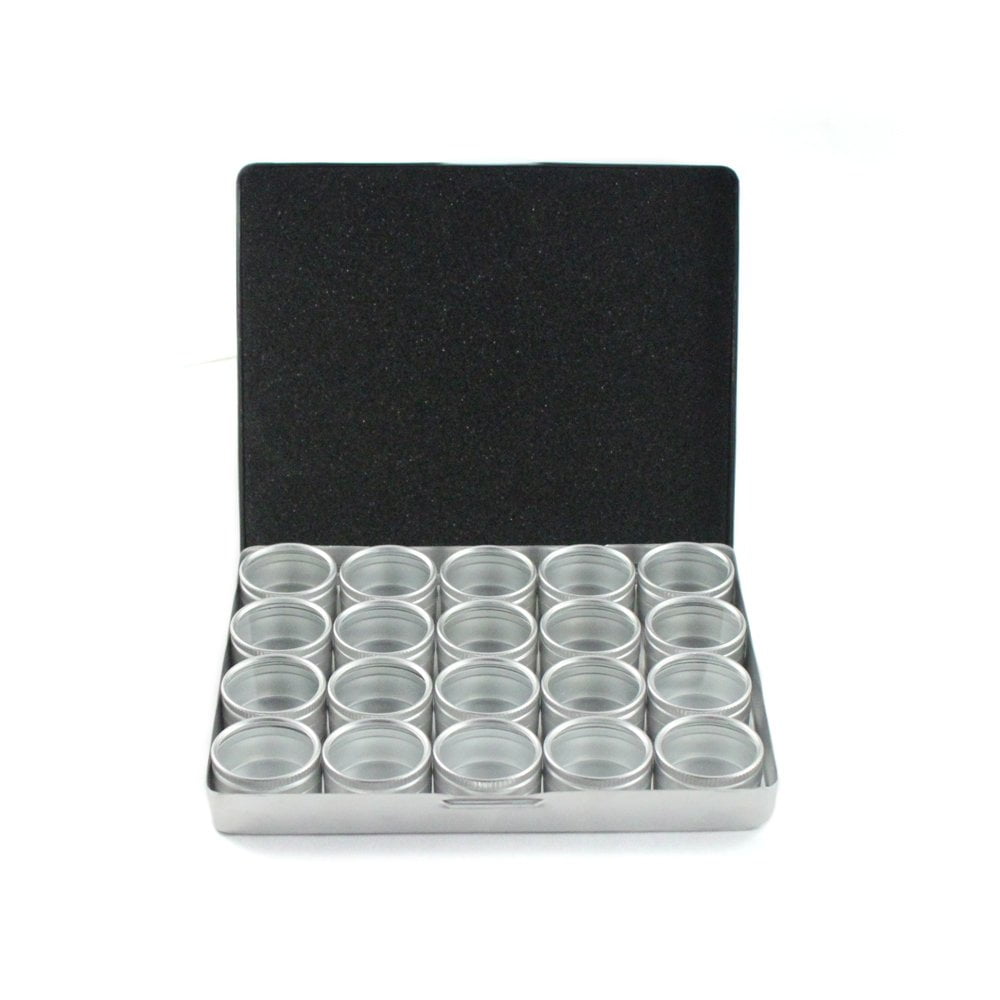 20pc Universal Hobby Complete Aluminum Storage Container Set 1 Inch ...