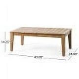 GDF Studio Patio Furniture: Outdoor Acacia Wood 4 Seater Chat Set with ...