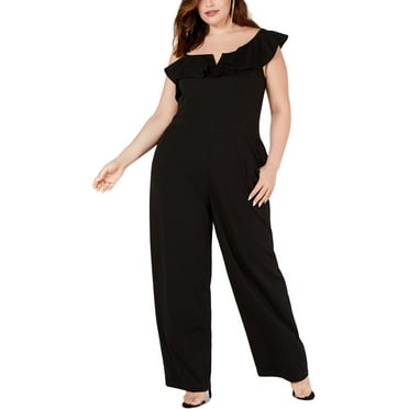 Women's Plus Size 1 Piece One Shoulder Jumpsuit with Straps - Walmart.com