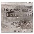 100 oz Silver Bar - Engelhard (1st Ser., 6-Digit, Stamp Error ...