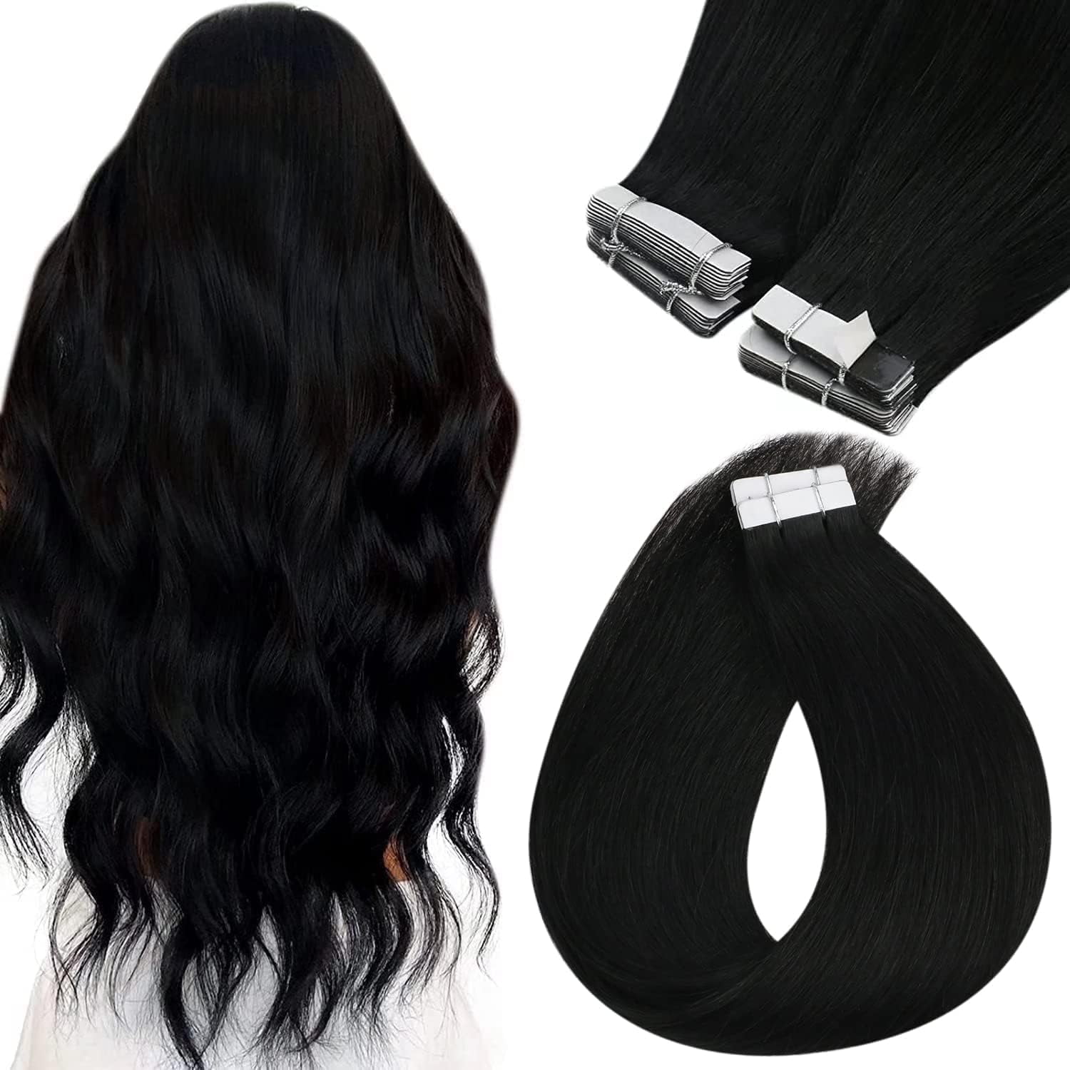 Click here for Sunny Hair Tape In Hair Extensions Human Hair Blac... prices