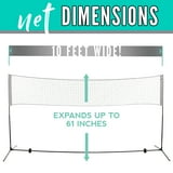 Franklin Sports Portable, Adjustable Height 10ft Wide Net - Walmart.com