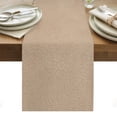 Beige Table Runner, Country Vintage Farmhouse Minimalist Classic Solid ...