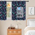Alien UFO Deep Blue Pattern Blackout Curtains,Triple Weaved Fabric ...