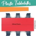 Black-6 Pack Disposable Heavy Duty Plastic Tablecloths, 54" x 72" Large ...