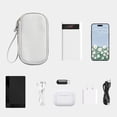 Compact Travel Cord Storage Bag PU Storage Bag Double Layer Design For ...