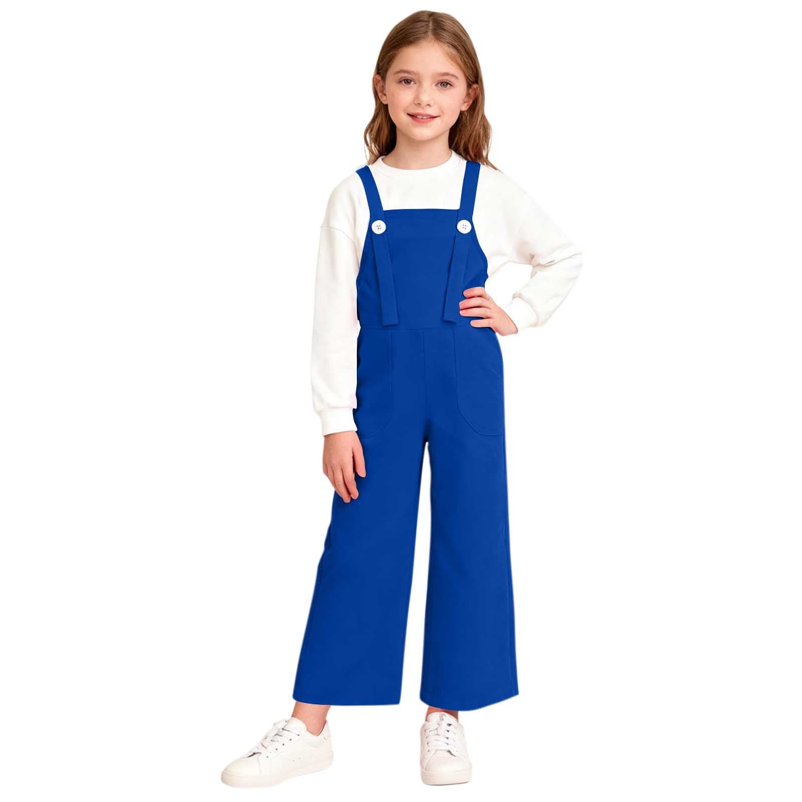 Click here for Egnmcr Jumpsuit Childrens Solid Color Pocket Jumps... prices