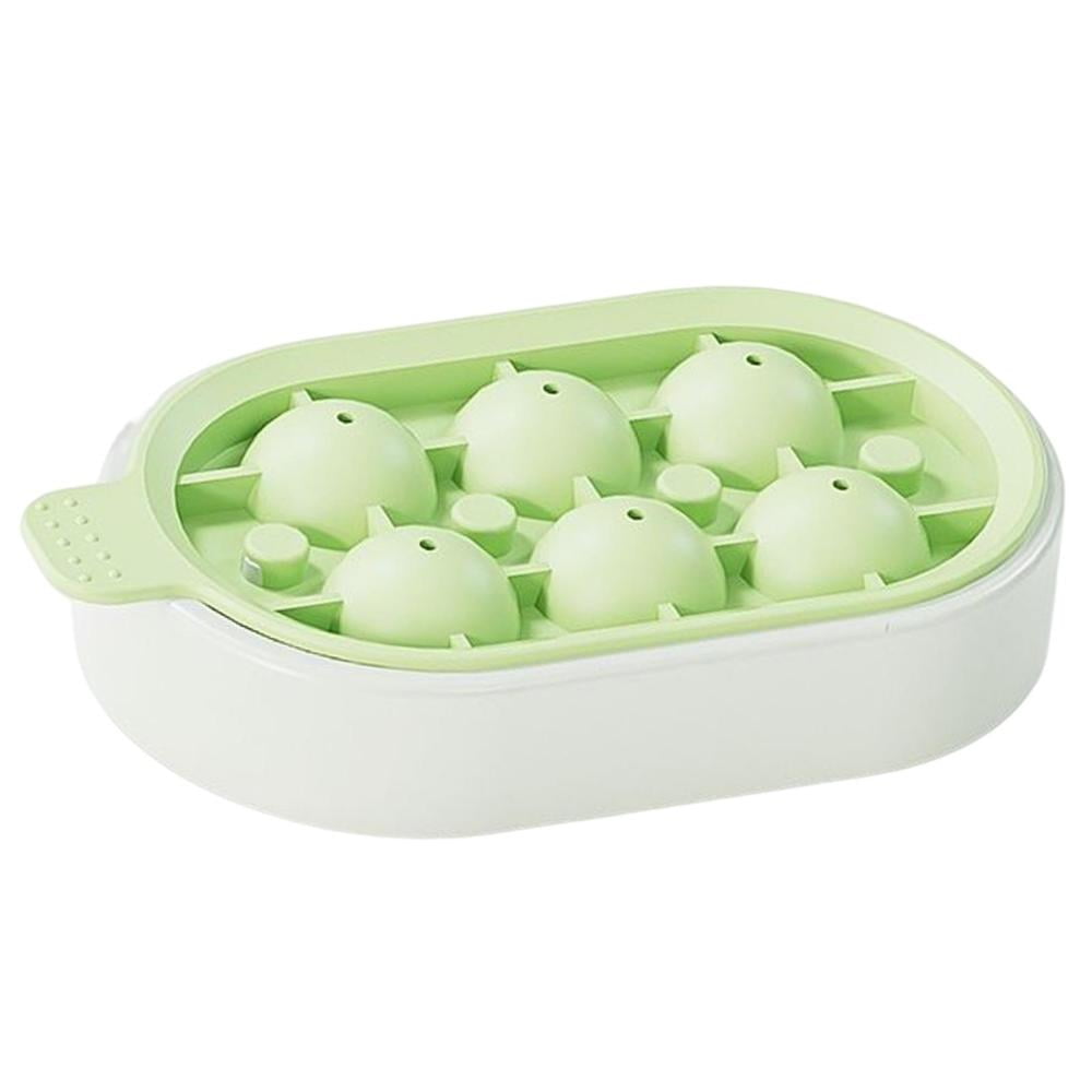 Ice Cube Trays For Freezer | 6 Cavity Silicone Leak-Free Reusable Ice ...