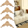 4pcs Wooden Carved Corner Onlay Applique Furniture Mouldings Decal ...