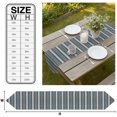 Black Striped Table Runner Linen Burlap Table Runner 36 Inches Small ...