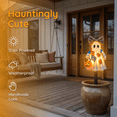 2026 Resin Lighted Vintage Patchwork Ghost - 13.78" Halloween Outdoor ...