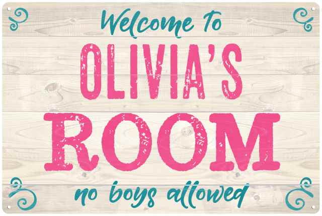 OLIVIA'S Room Kids Bedroom Sign 8x12 Metal Sign 208120089002 - Walmart ...