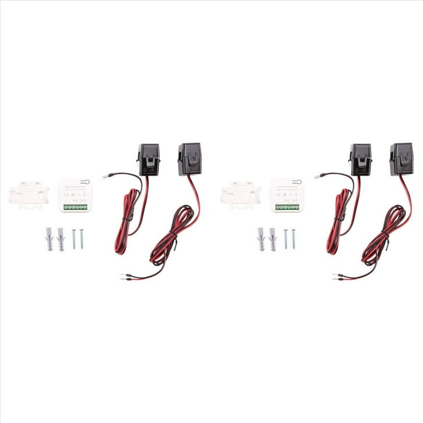 2X Tuya Smart Life WiFi Energy Meter 80A con CT Clamp KWh Monitor de ...