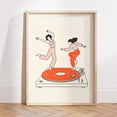 Affixzi Retro Music Inspired Poster Print, Dancing Wall Art for Home ...