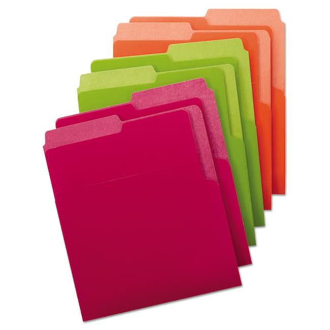 Organized Up Heavyweight Vertical File Folders, Assorted Bright Tones ...