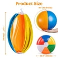 "Syncfun Multipack 12 Pcs 16"" Inflatable Rainbow Beach Balls, Water ...