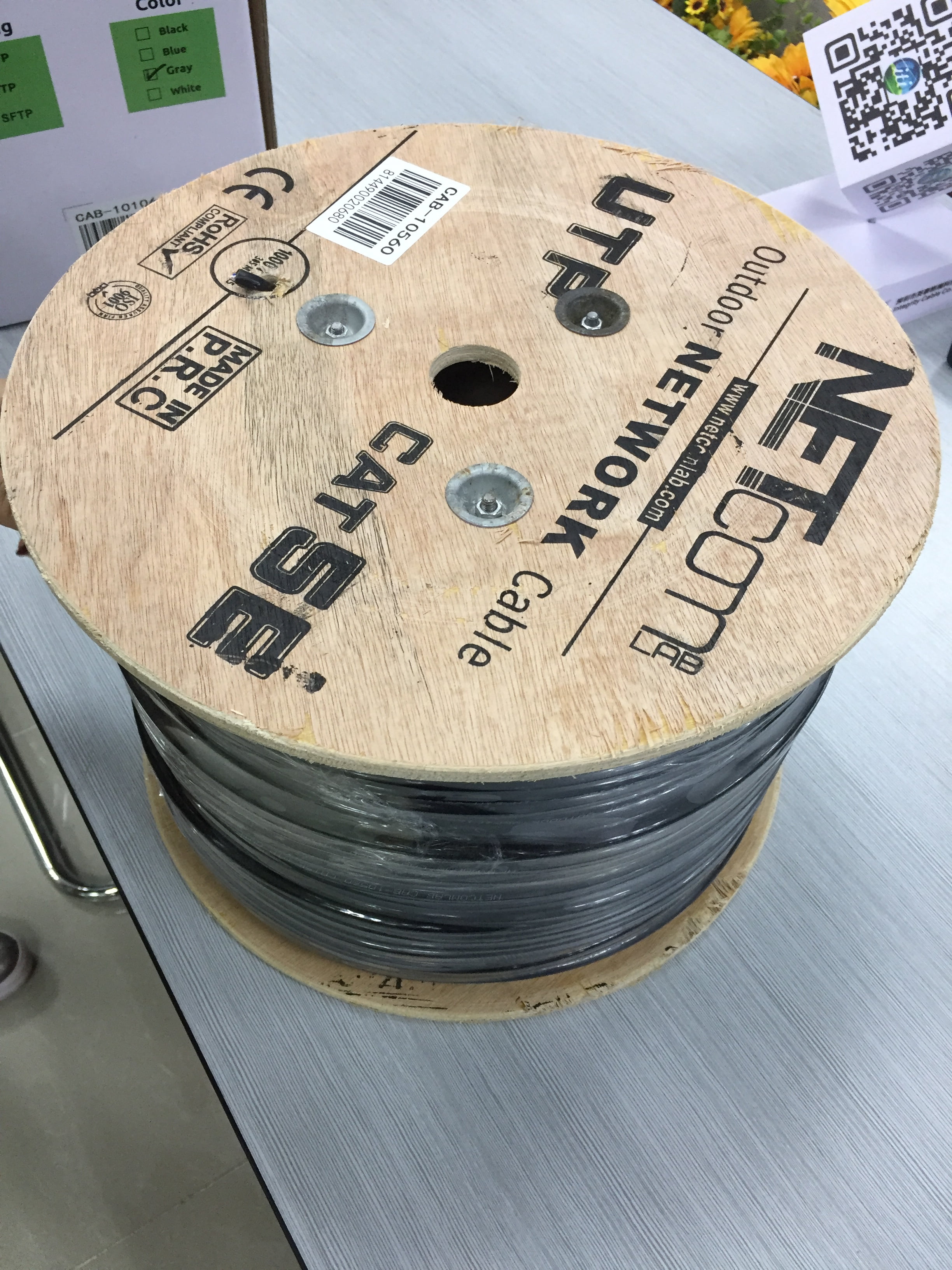 NETCOMLAB - CAB-10560 - Outdoor Cat5e UTP Network Cable 8CCA, Black ...