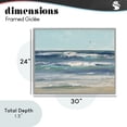 Stupell Industries Seagulls over Rolling Waves Gray Framed Giclee Art ...