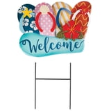 Welcome Flip Flop Stake by Fox River Creations - Walmart.com