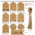 Christmas Kraft Gift Tags Brown Paper Name Hanging Tags Labels with ...