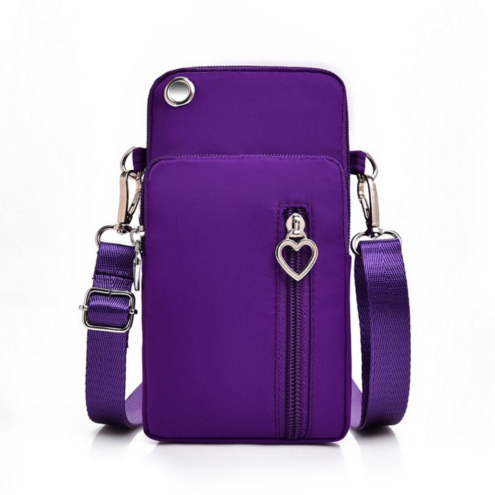 Fashion Purse Handbag Women Coin Storage Crossbody Bags Shoulder Bag Mobile Phone Bag Purple