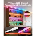 10 Pack 6.6 Ft V Shape LED Aluminum Channel System with Milky Diffuser ...