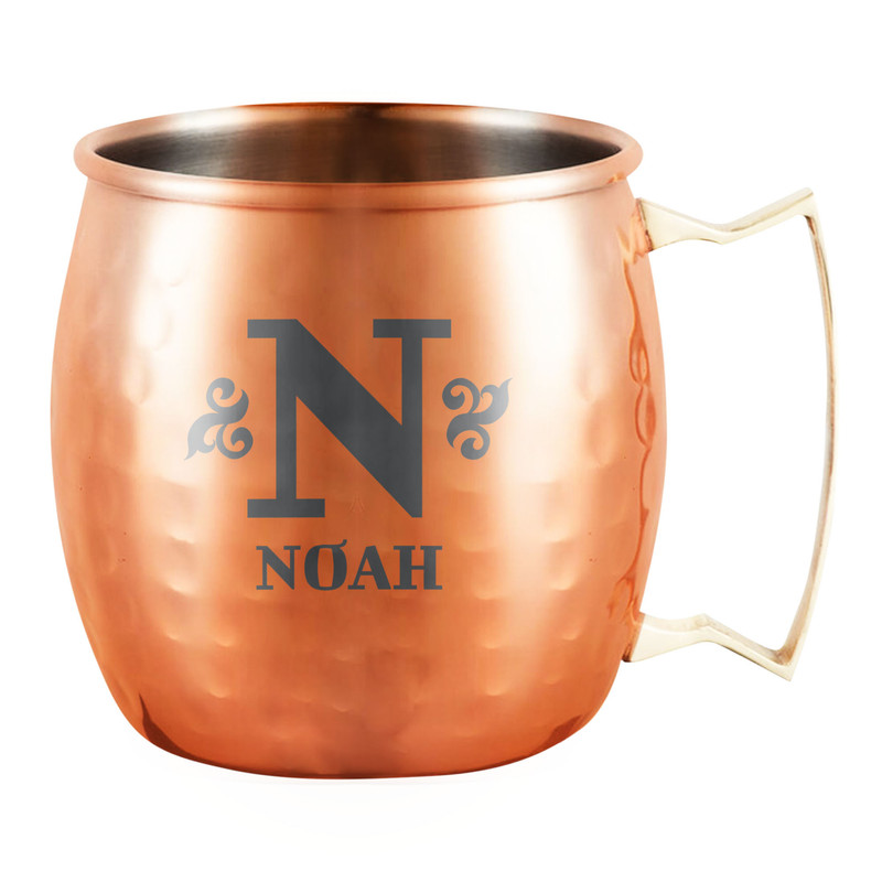PERSONALIZED Monogram Letter Name Custom Engraved Moscow Mule Mug With ...