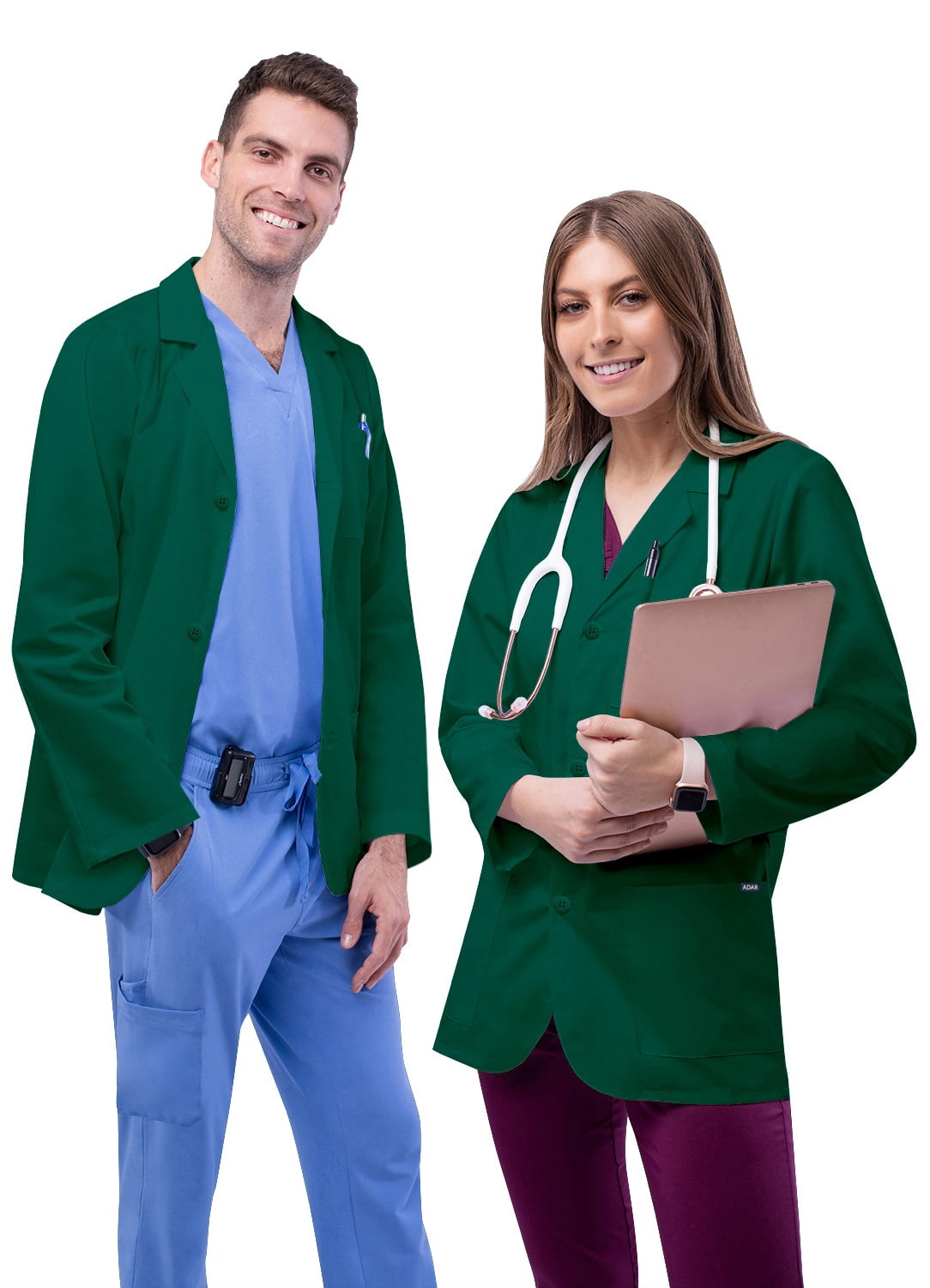 Adar Universal Unisex Lab Coats - Classic 31" Consultation Lab Coat ...