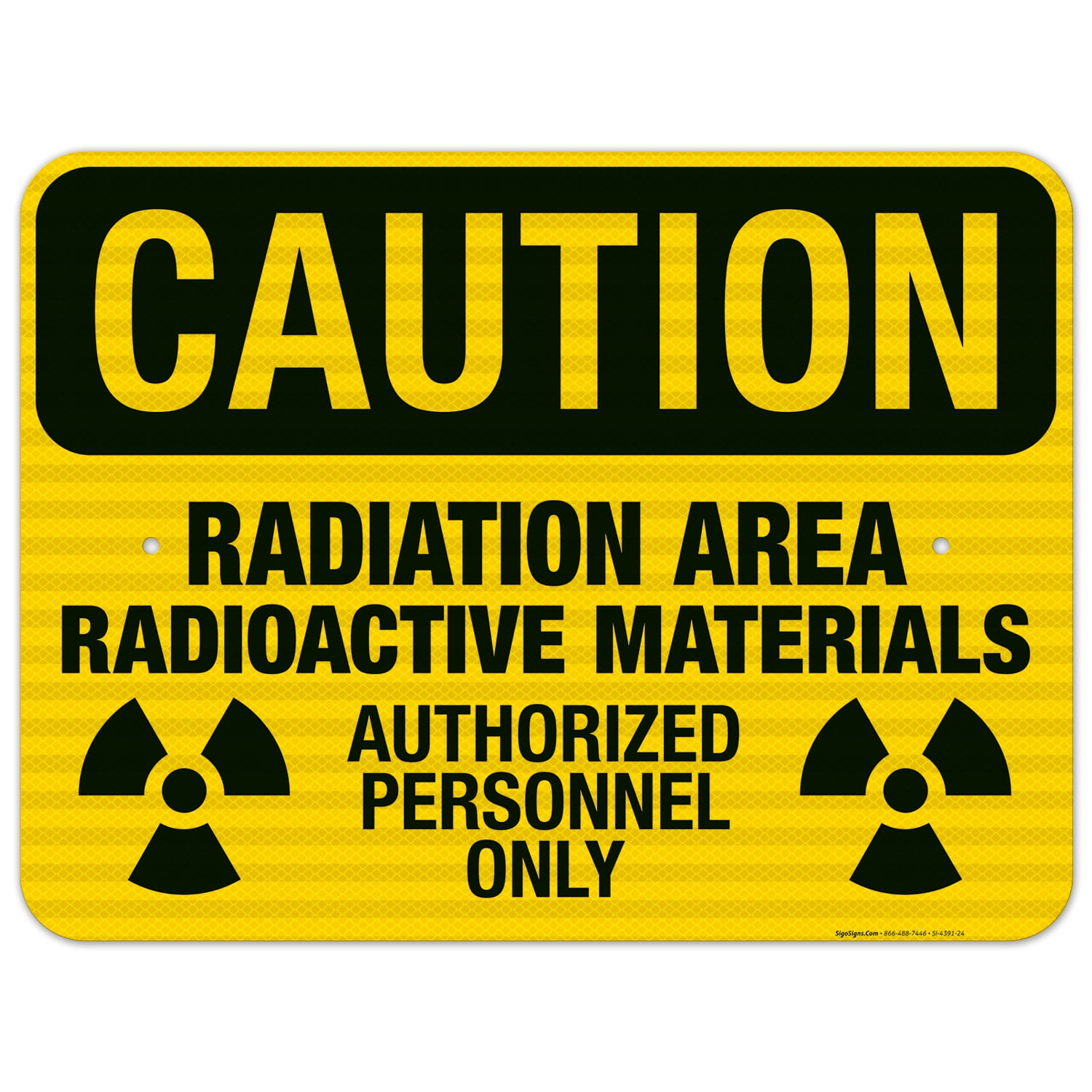 Radiation Area Radioactive Materials Authorized Personnel Only Sign ...