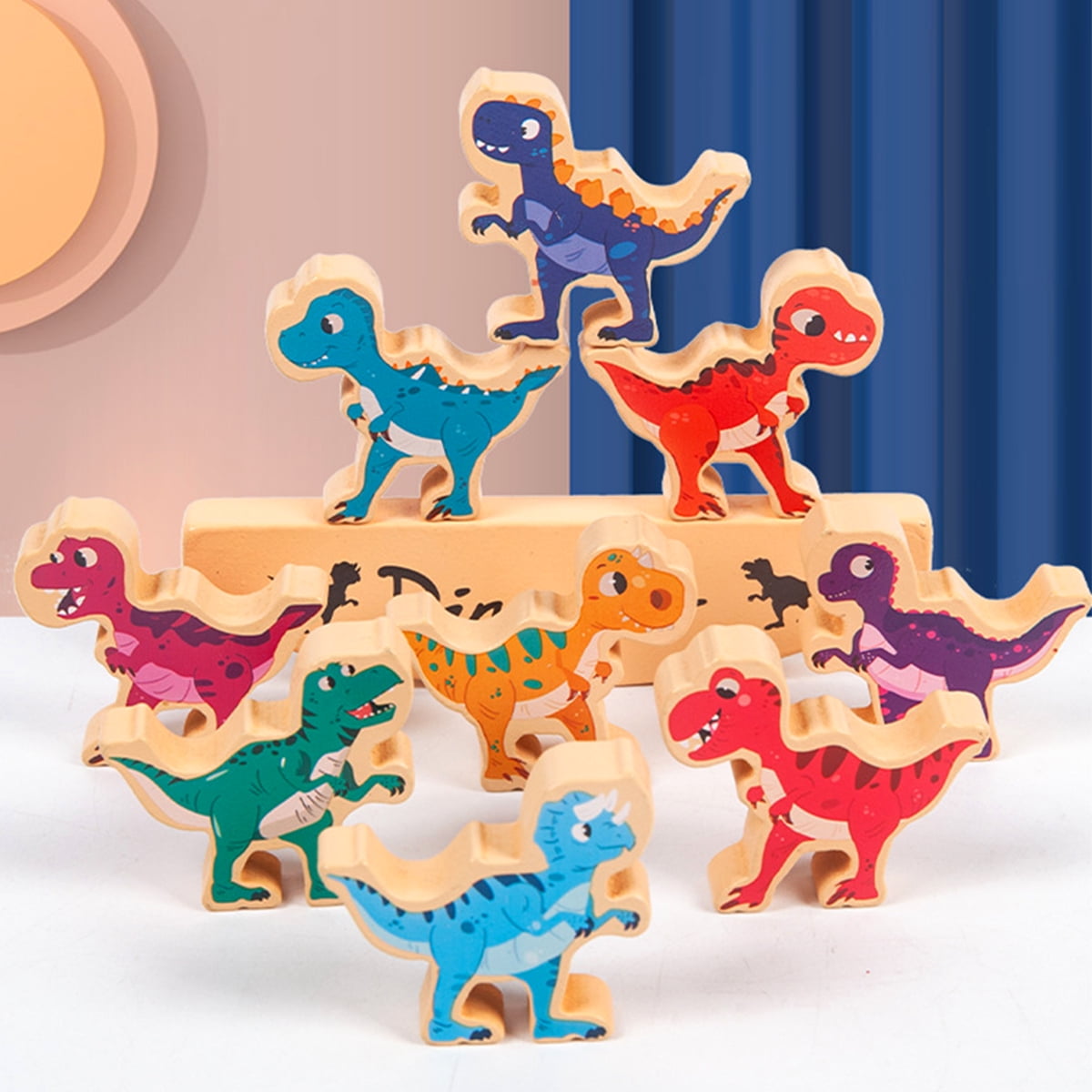 Montessori Toys & Balance Games Educational Stacking Wooden Toys for ...