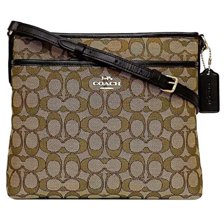 Coach 90400 Klare Crossbody In Signature Canvas With Rivets Light Khaki ...