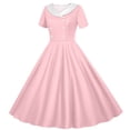 Afuyipoi Girls Classic Solid A-Line Dress (5-14 Years) Short Sleeve ...