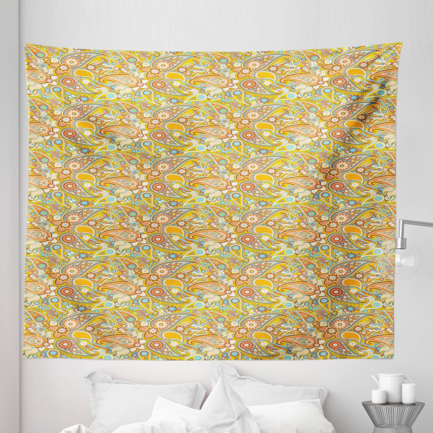 Paisley Tapestry, Continuous Traditional Oriental Elements Illustration ...