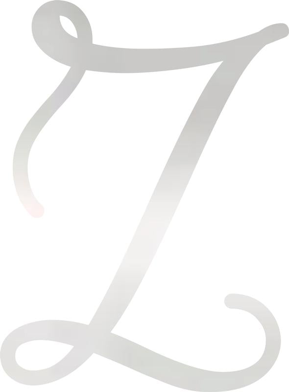 Acrylic Letter Z Script, 3'' Tall Clear Alphabet Craft, Color Options ...
