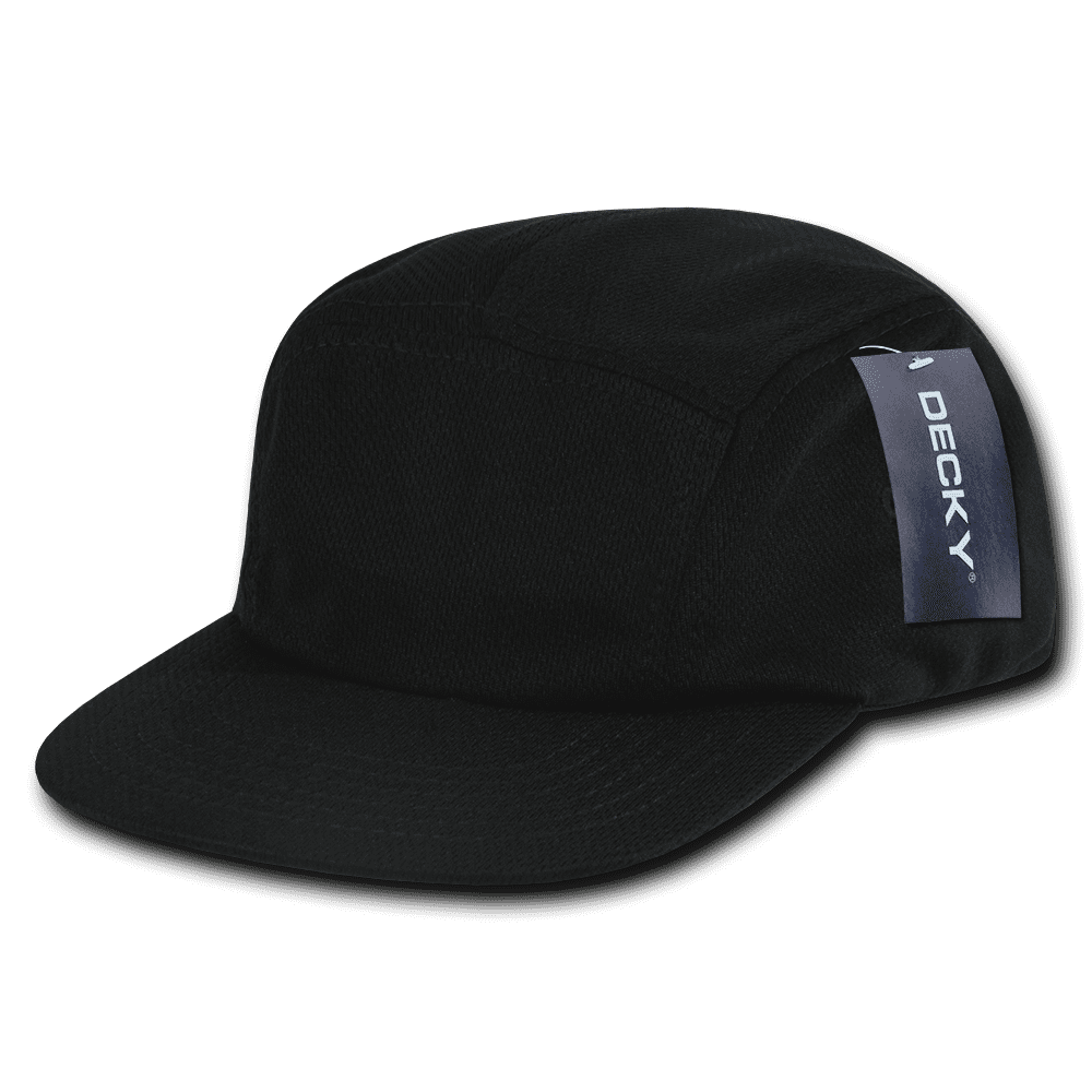 Decky 5 Panel Retro Flat Bill Performance Mesh Racer Cap Hat Caps Hats ...