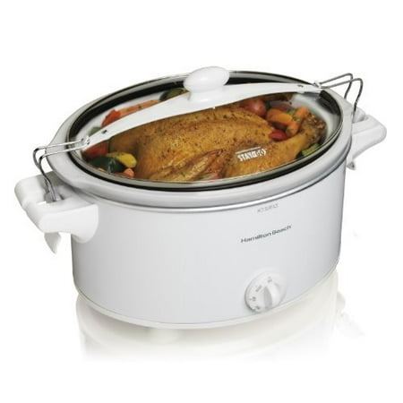 Hamilton Beach Stay or Go 6 Quart Slow Cooker, White - Walmart.com
