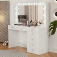 Ember Interiors Peggy Lighted Vanity Desk – GRWM Vanity with USB Ports ...